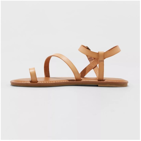 Universal Thread | Shoes | Tera Tan Naked Faux Leather Ankle Strappy ...